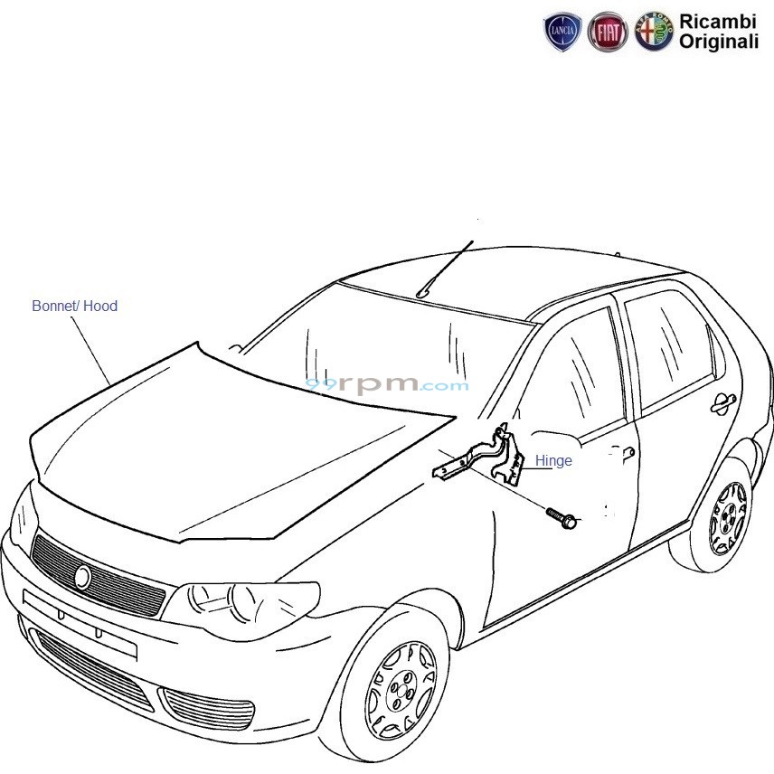 FIAT Palio Stile: Bonnet Hood