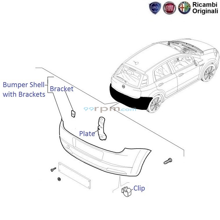 Fiat Grande Punto: Rear Bumper