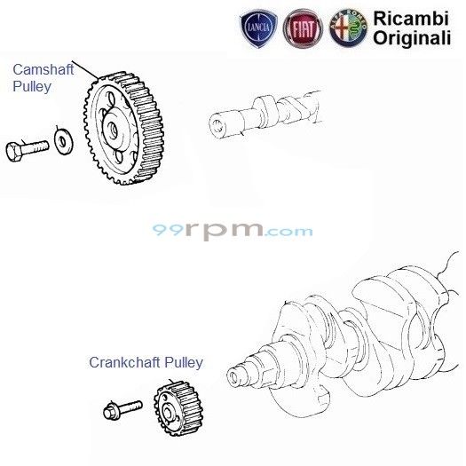 Fiat Palio 1.2: Crankshaft & Camshaft Pulleys