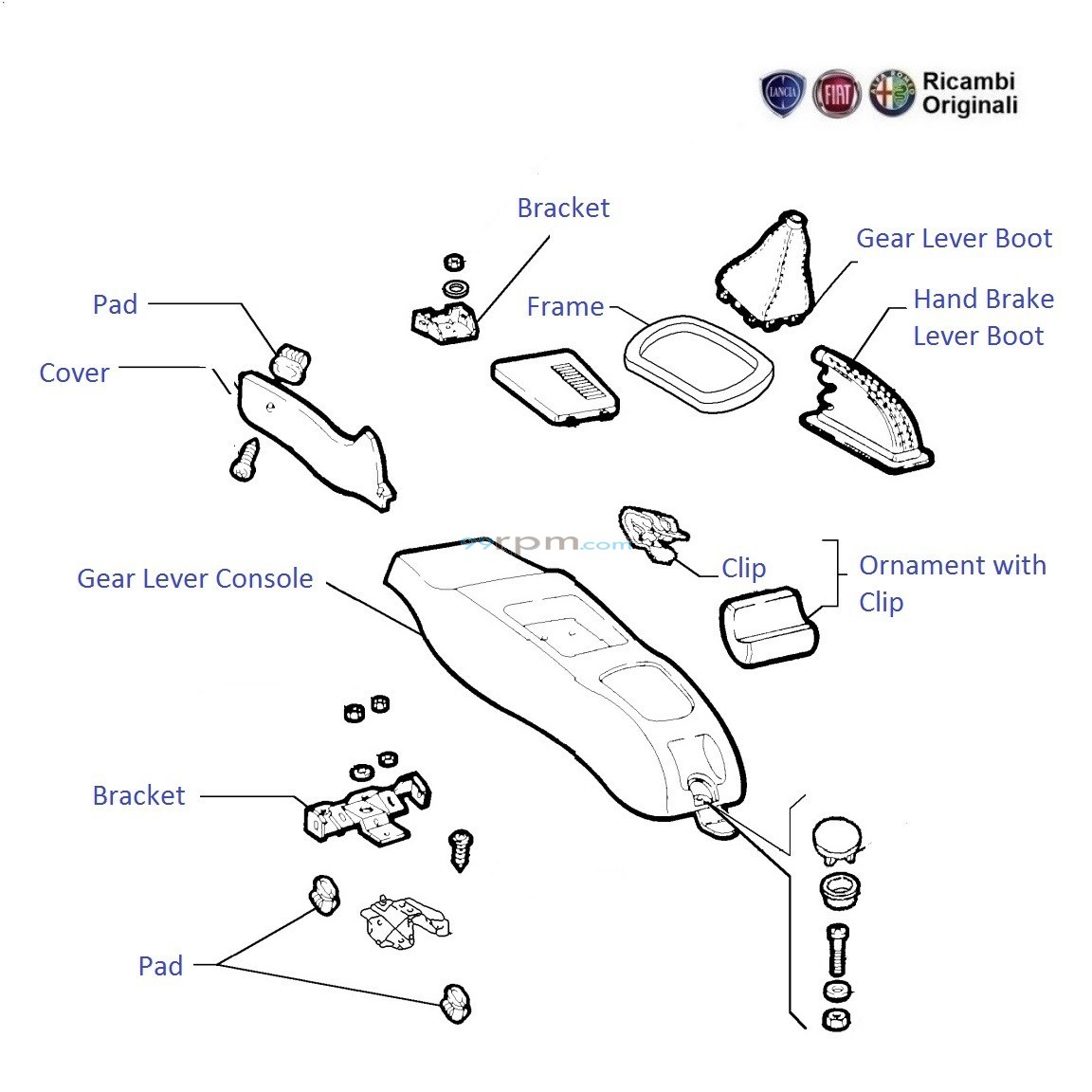FIAT Palio Stile: Gear Lever Console and Cover