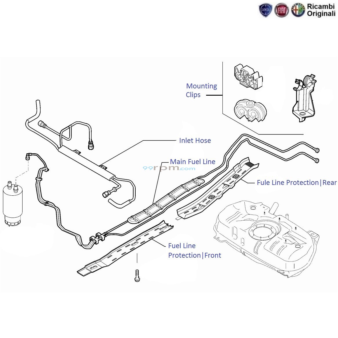 FIAT Linea 1.3 MJD Diesel: Fuel Pipes