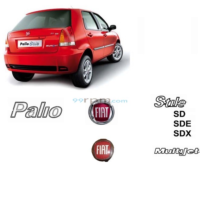 Fiat Palio Stile multijet diesel Logos, Emblem and decals