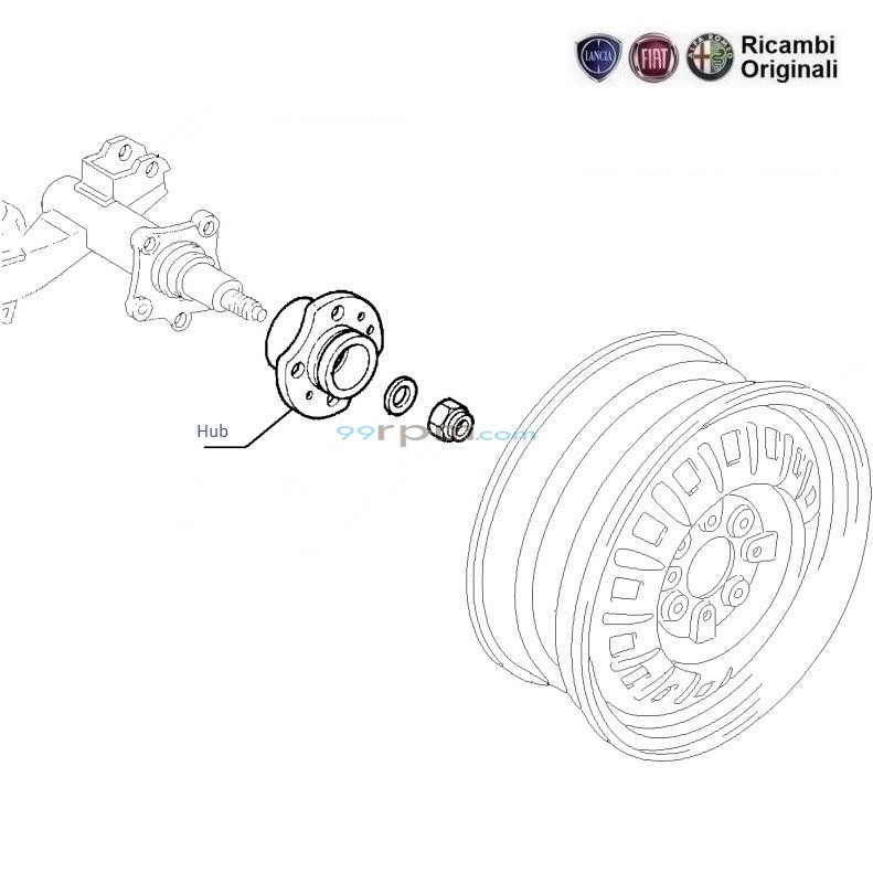 Fiat Uno: Wheel Hub| Rear