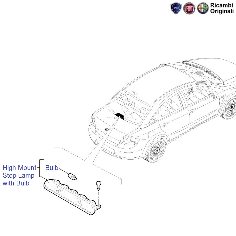 FIAT Linea: Rear High Mount center stop lamp