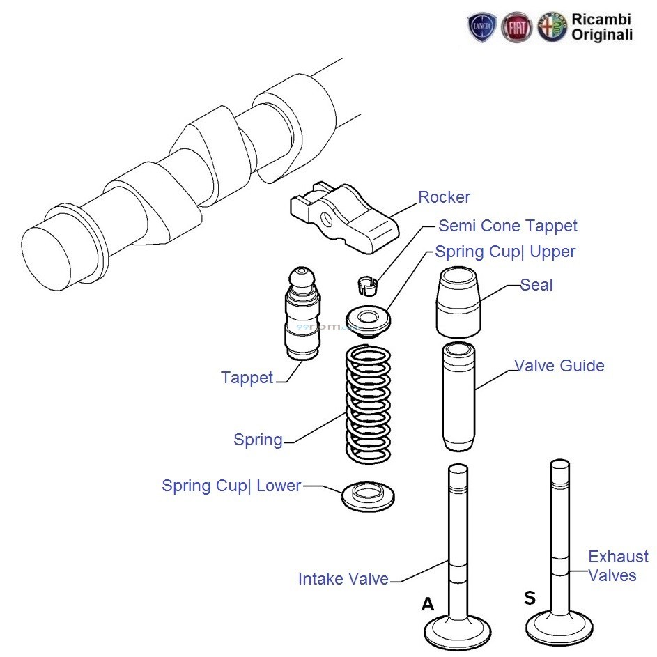 FIAT Linea 1.3 Multijet Diesel: Engine Valves