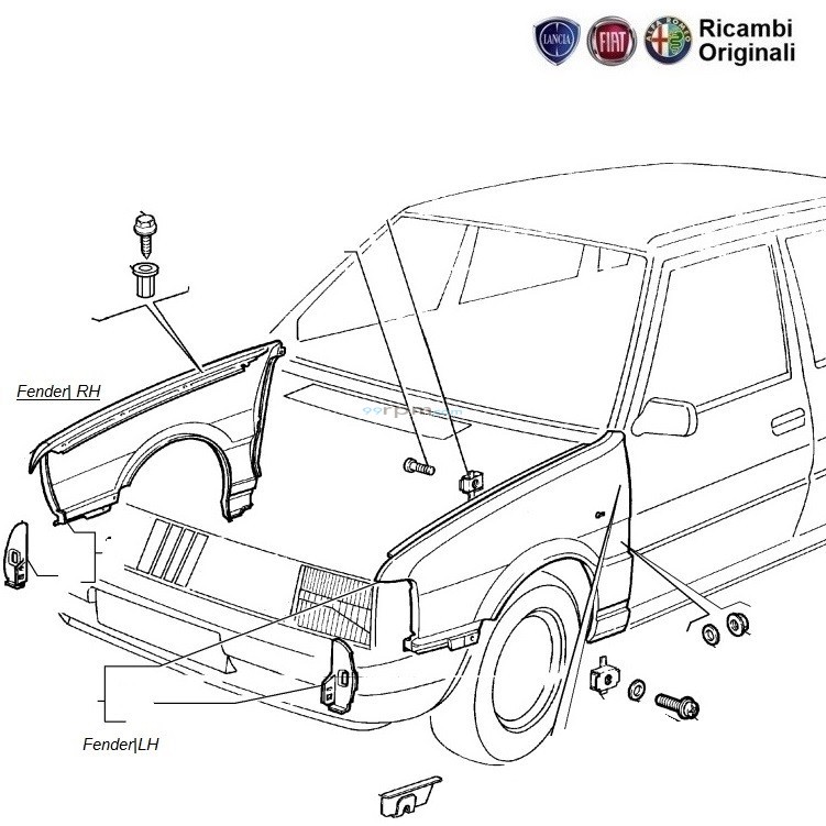 FIAT UNo: Front Fender Lining