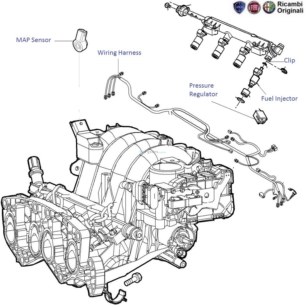FIAT Linea 1.4 TJet Petrol: Fuel Injector & Pressure Regulator
