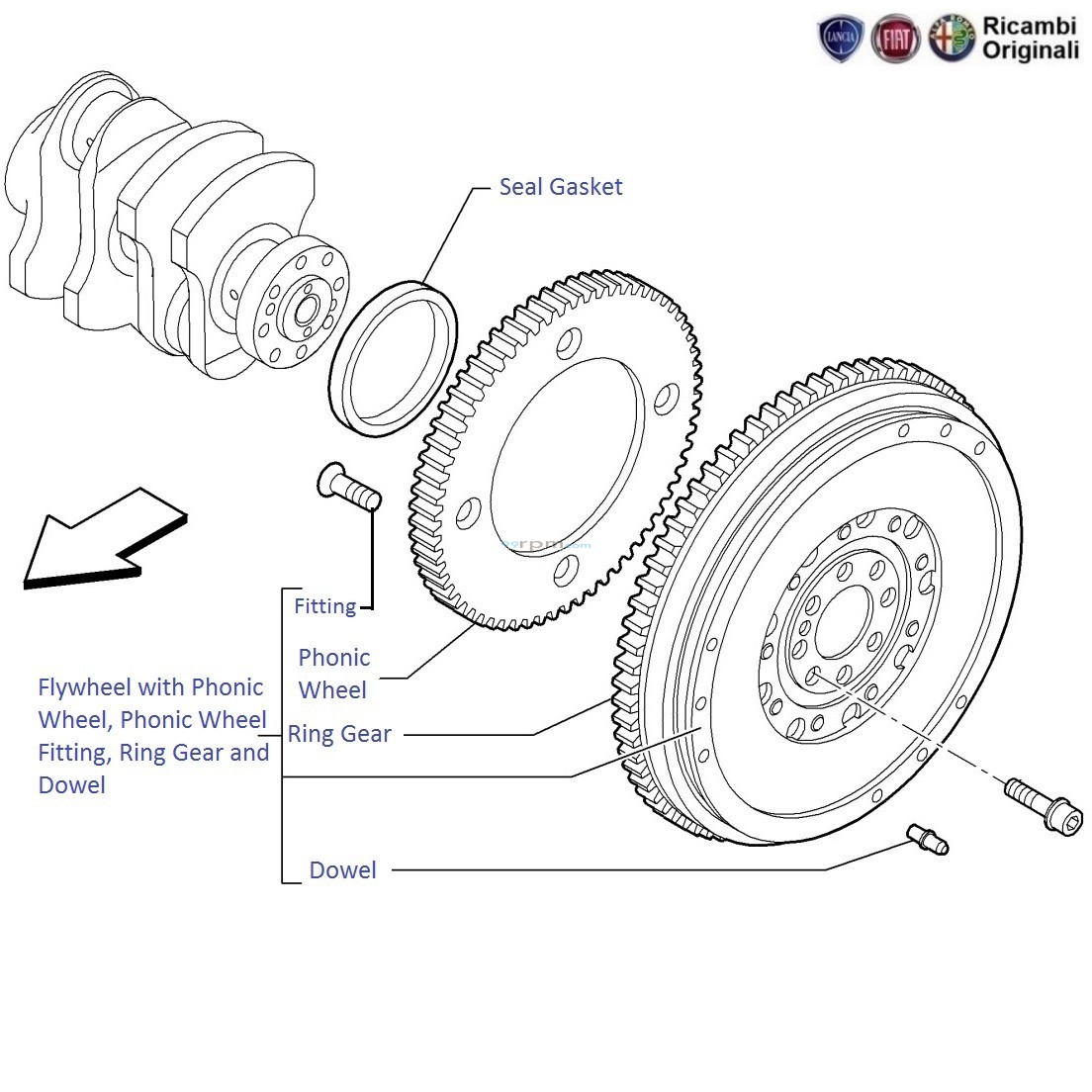FIAT Linea 1.3 MJD Diesel: Flywheel