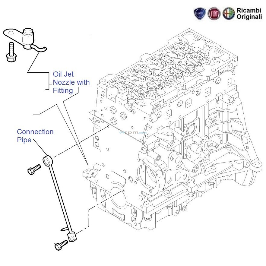 FIAT Punto 1.3 MJD diesel: Oil Jet Nozzle