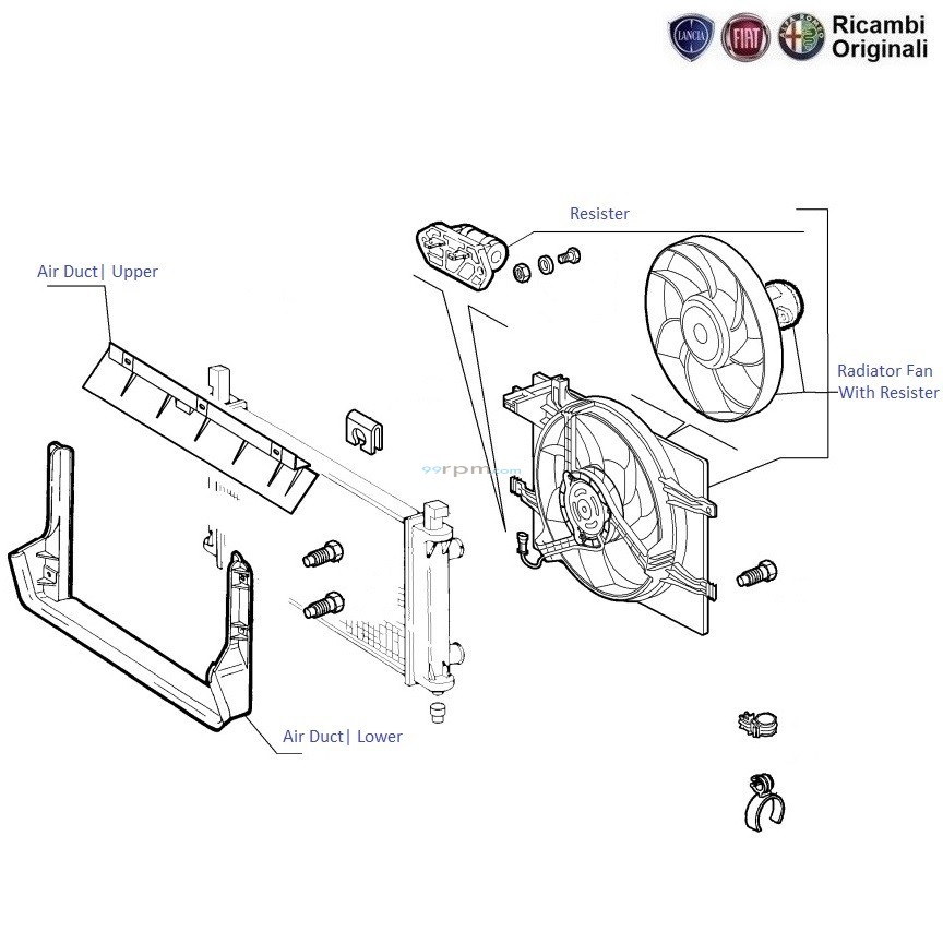 Fiat Palio Stile 1.1: Radiator Fan