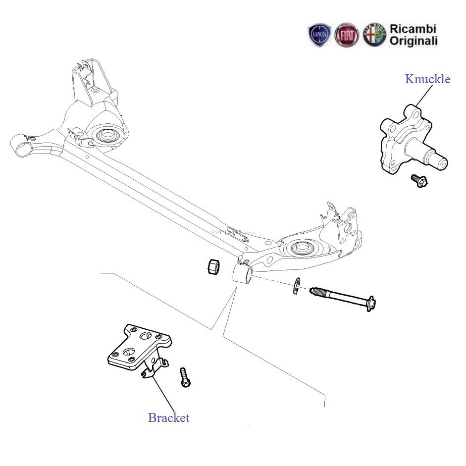 FIAT Punto: Knuckle & Bracket Rear Axle