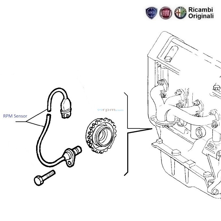 Fiat Uno 1.2: Crankshaft RPM Sensor