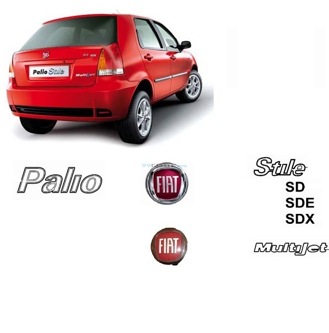 Fiat Palio Stile multijet diesel Logos, Emblem and decals