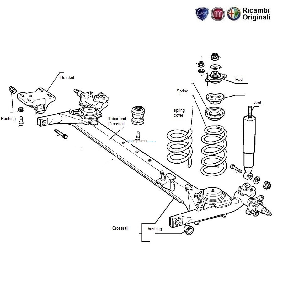 Fiat Uno: Rear Suspension Spring, Struts, Rubber parts