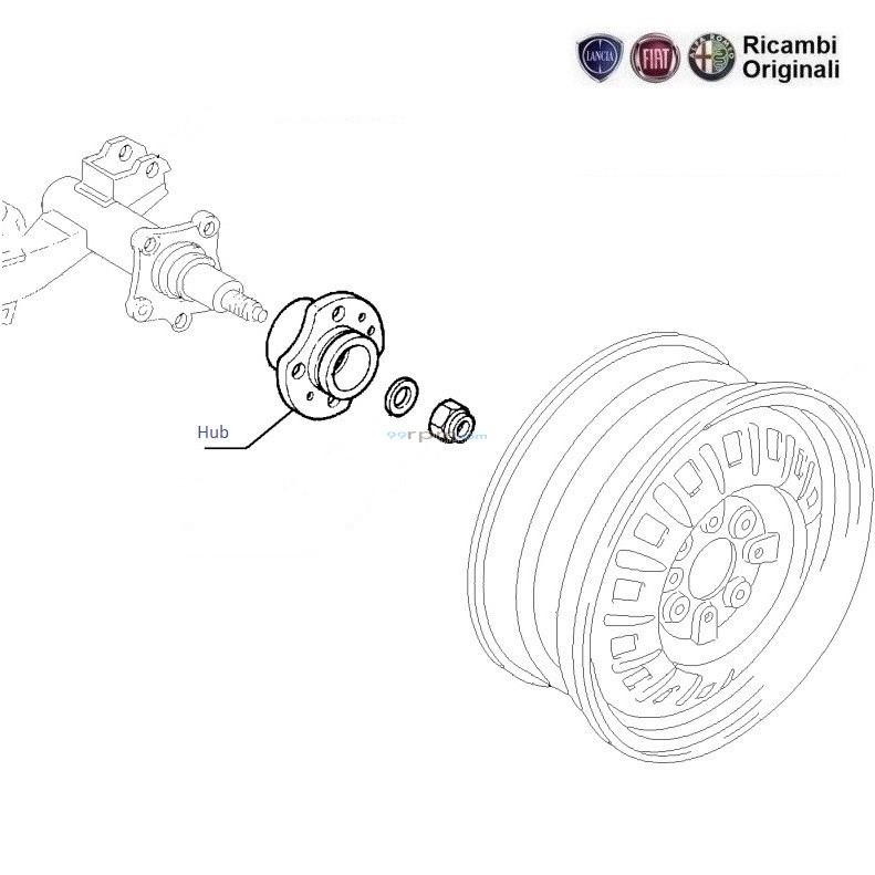 Fiat Uno: Wheel Hub| Rear