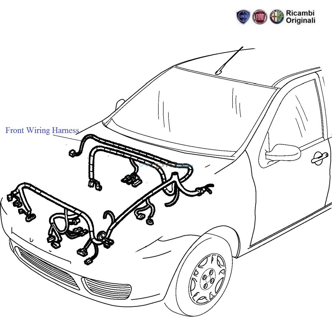 Fiat Palio Stile 1.6 Petrol: Front Wiring Harness