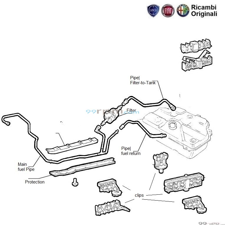 FIAT Palio 1.2 Petrol: Fuel Pipes