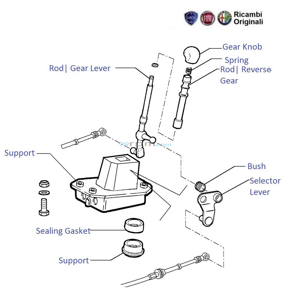 FIAT Palio Stile 1.6 Petrol: Gear Lever Components