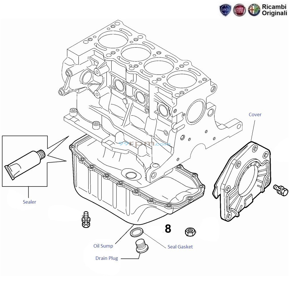 FIAT Linea 1.4 FIRE Petrol: Oil Sump