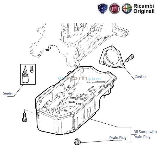 Fiat Palio 1.9D: Oil Sump.