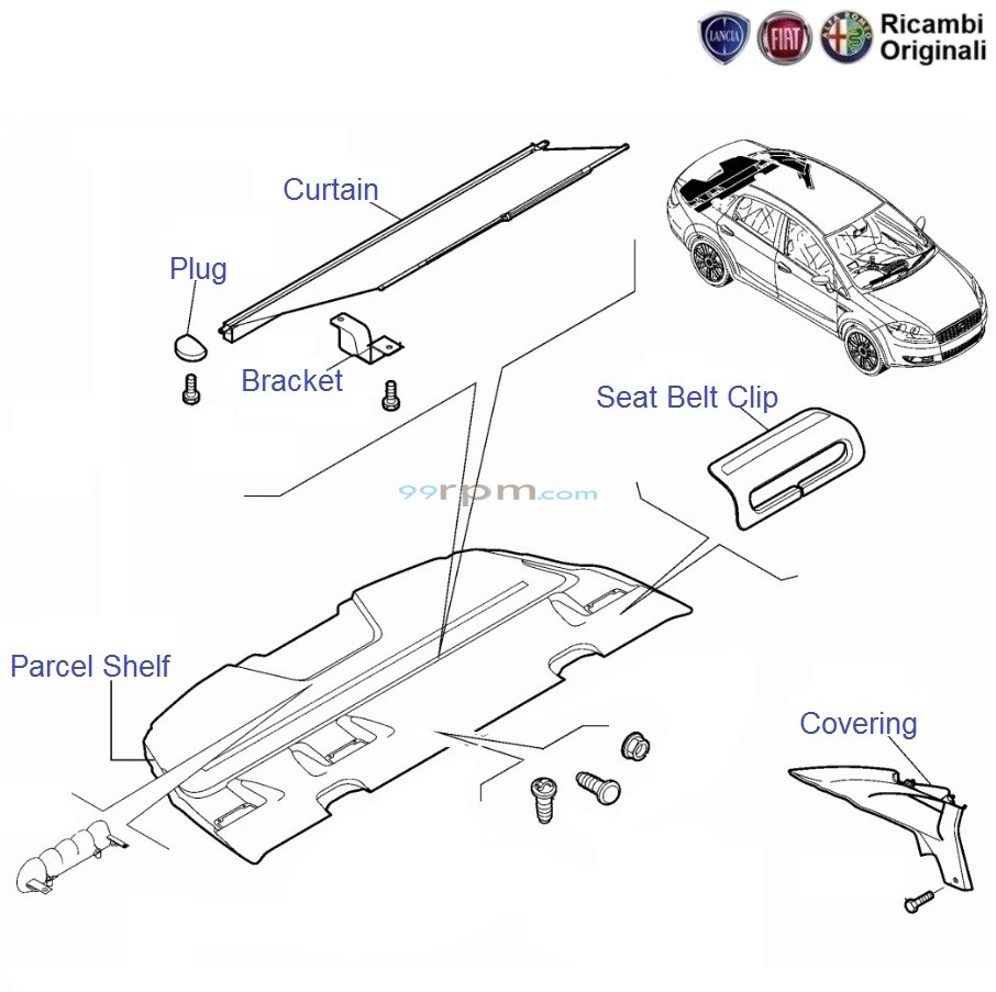 Fiat Linea: Rear Parcel Tray
