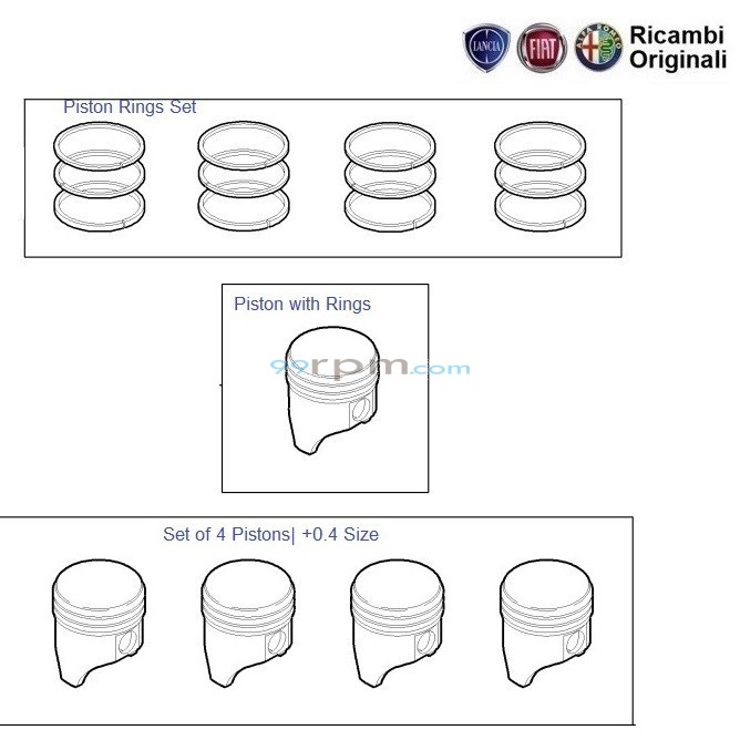 Fiat Palio Stile 1.1: Piston & Rings