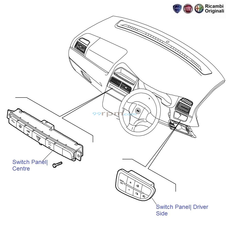 FIAT Linea: Switch Panel/ Dashboard Buttons