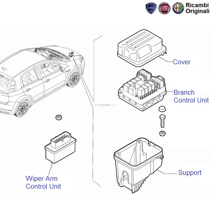 FIAT Punto 1.3 MJD: Branch Control Unit