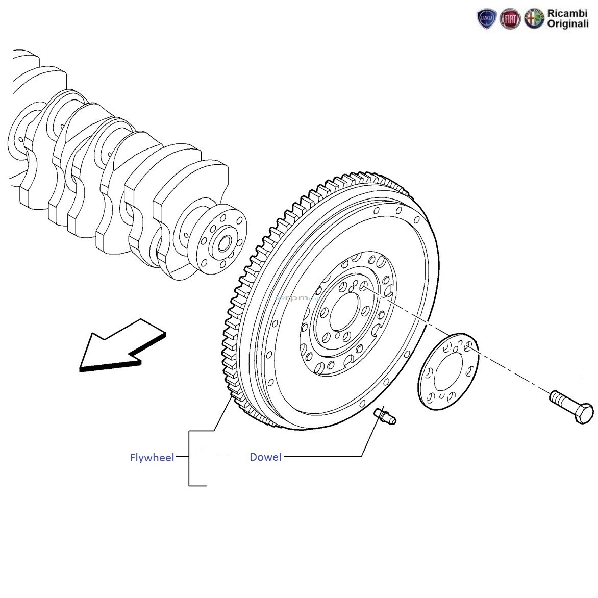FIAT Grande Punto 1.4 FIRE: Flywheel