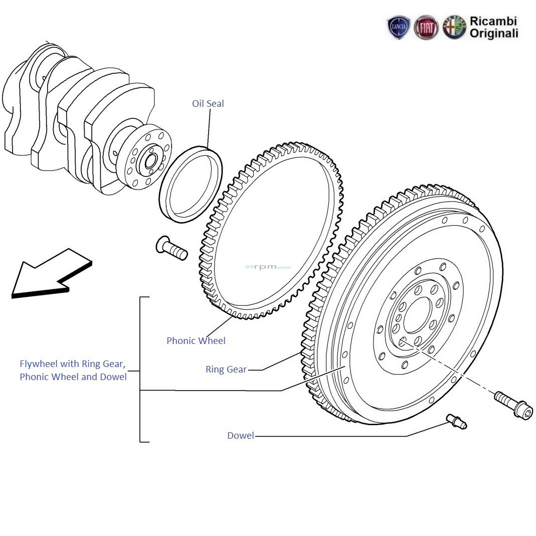 FIAT Punto 1.3 MJD diesel: Flywheel