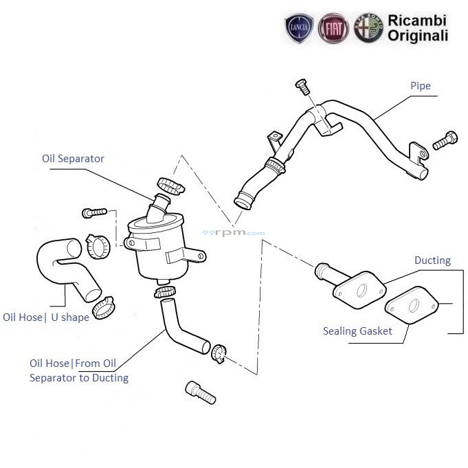 FIAT Palio Stile 1.3MJD: Oil Separator