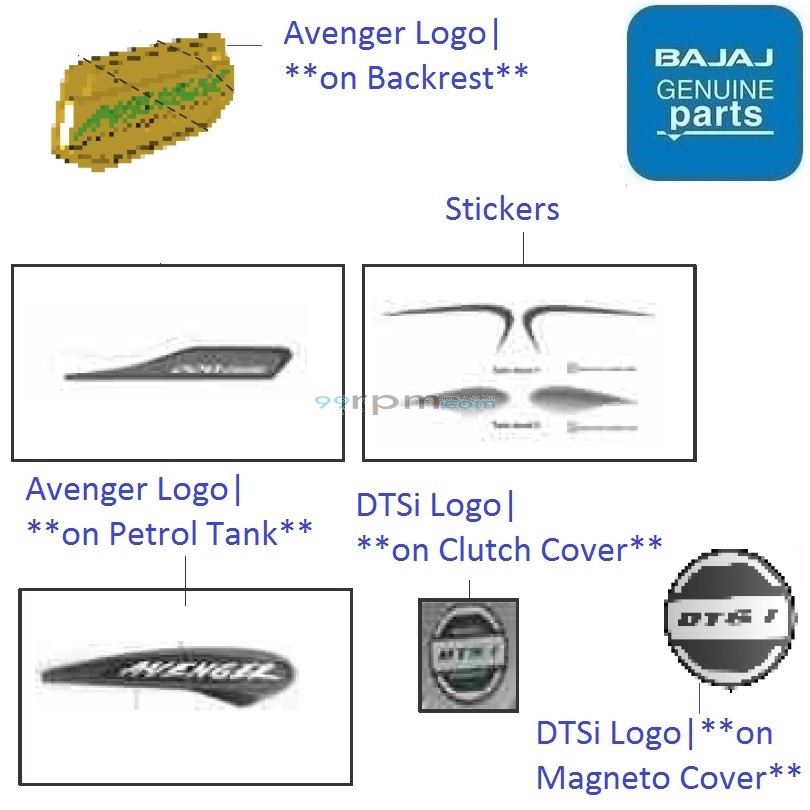 Bajaj Avenger 220 Cruise UG (2018+): Logos