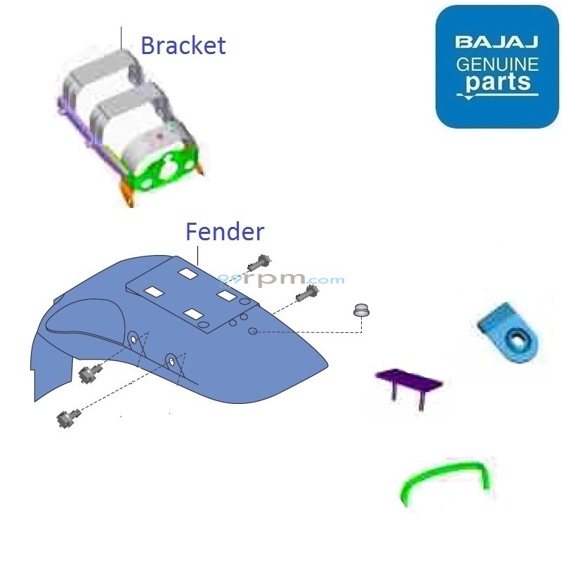 Bajaj Avenger 220 Street UG (2018+): Rear Mudguard