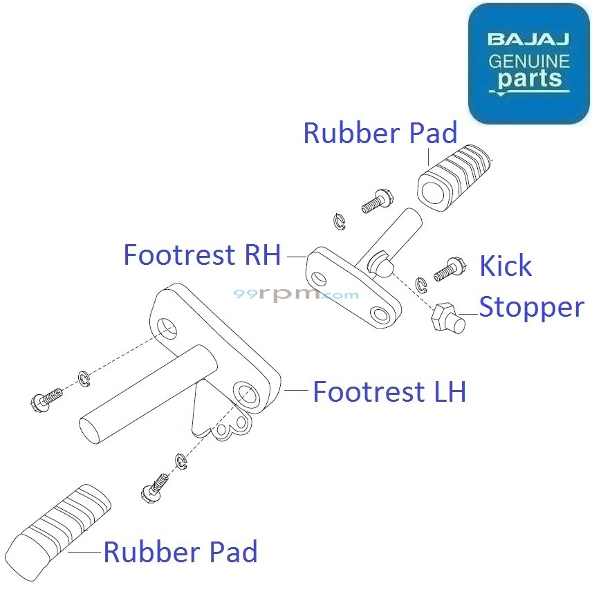 Bajaj Boxer BM150: Front Footrest