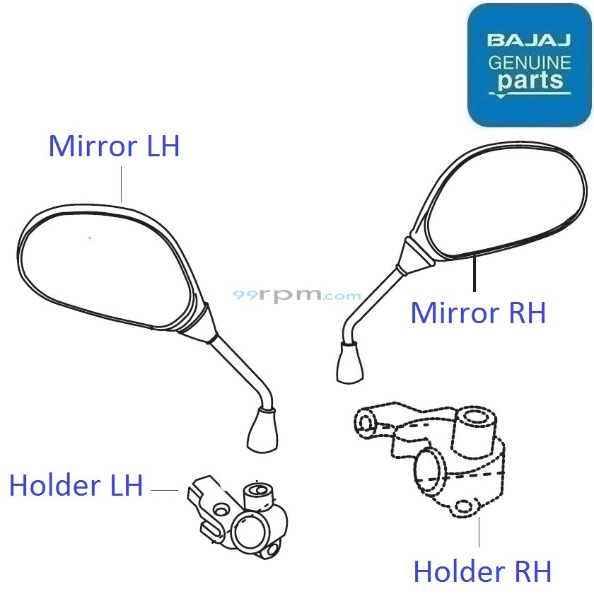 Bajaj Boxer BM150: Side Mirror