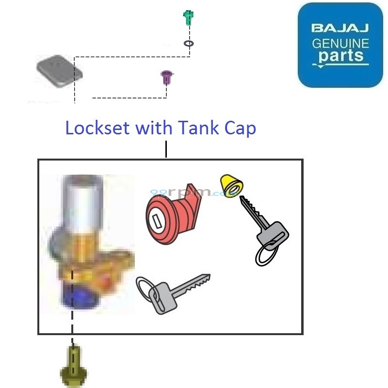 Bajaj CT100 BS6 (2020-21): Lockset