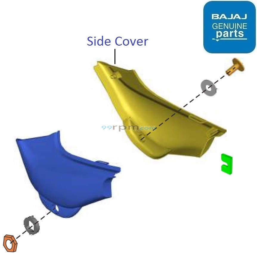 Bajaj CT100 BS6 (2020-21): Side Cover