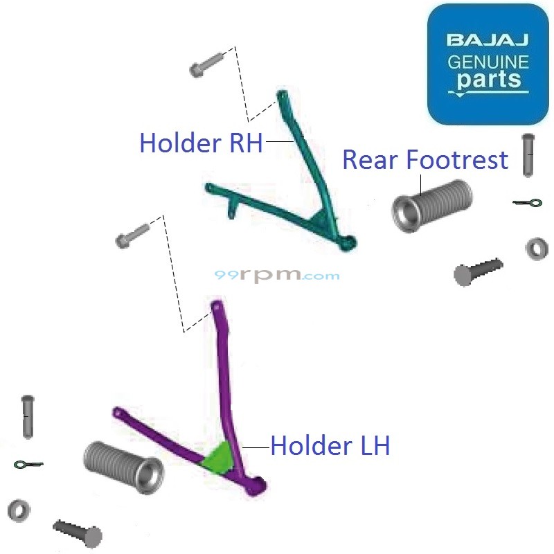 Bajaj CT110X: Rear Footstep