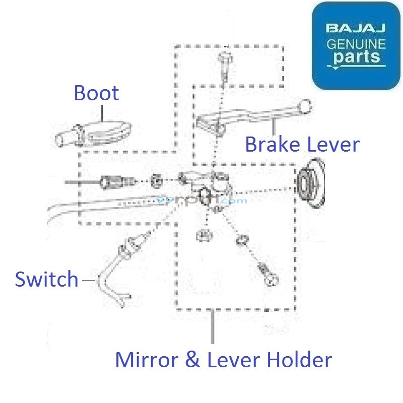 Bajaj Discover 100 4G (2012-2015): Front Brake Lever