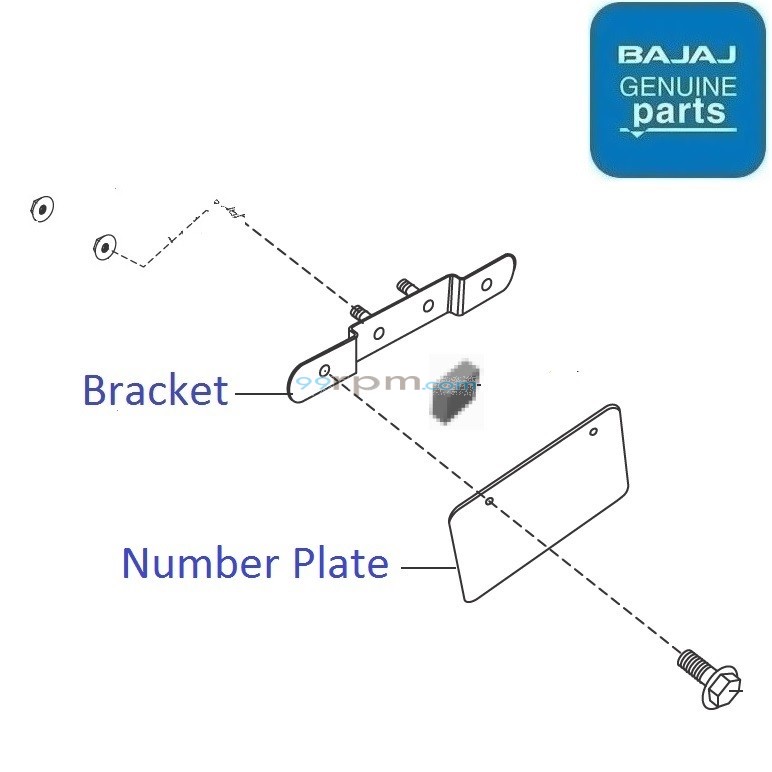Discover 125 (2011-2014): Front License Plate
