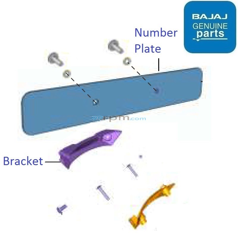 Dominar 400 (Touring, 2021-23): Front Number Plate