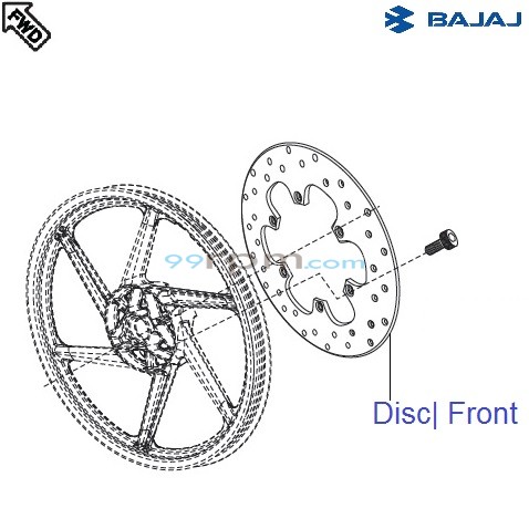 Bajaj Pulsar 150 UG4 DTS-i: Brake Disc