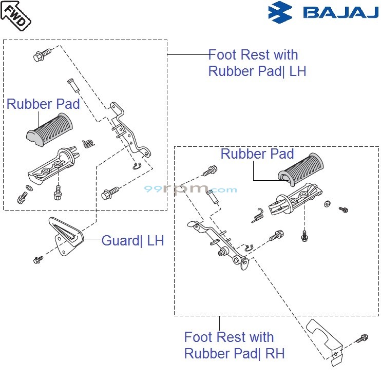 Bajaj Avenger 220 DTS-i: Front Foot Rest