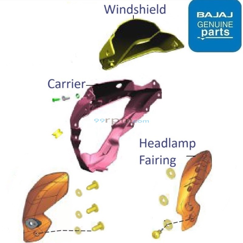 Bajaj Pulsar NS160 (LED Lamp, 2024): Headlamp Fairing