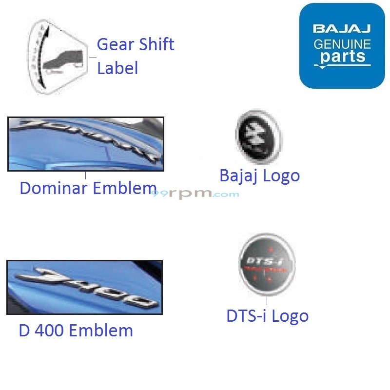 Bajaj Dominar 400: Logos & Emblems
