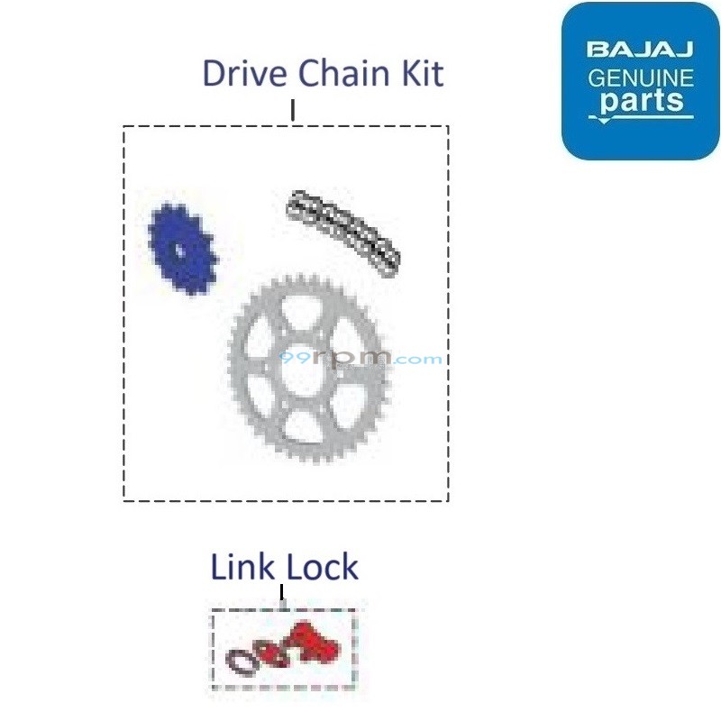 Bajaj Pulsar N150 (Twin Disc, 2023-24): Chain Kit