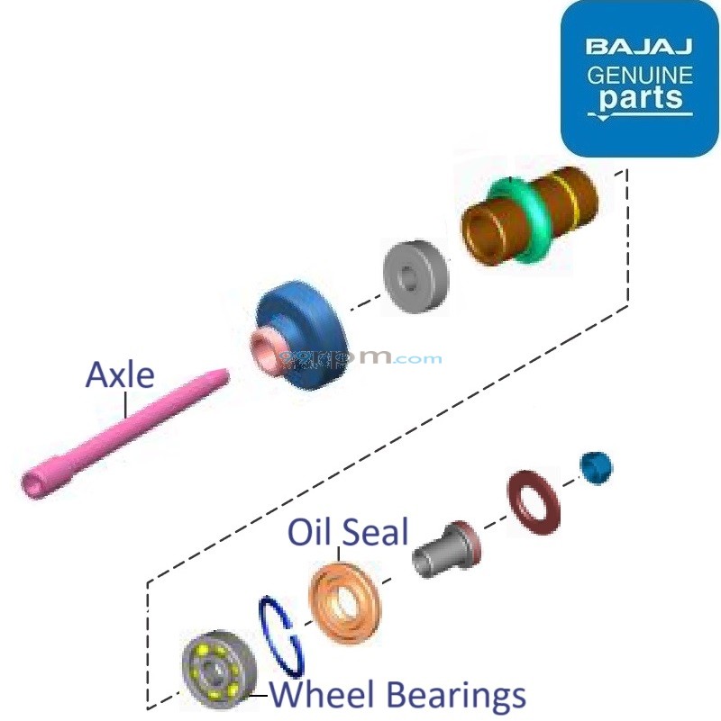 Bajaj Pulsar NS160 (LED Lamp, 2024): Front Axle