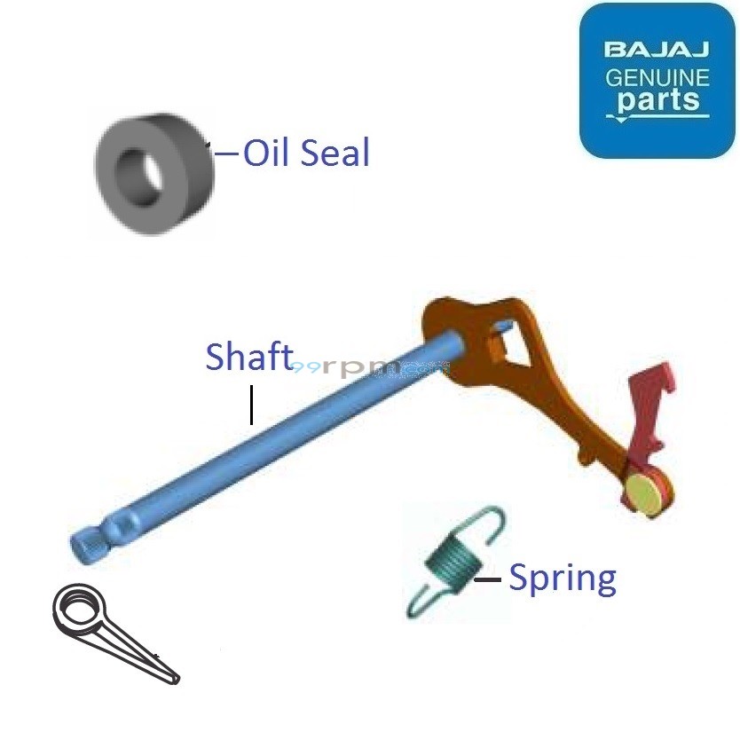 Platina 110 Drum (2021): Gear Change Shaft