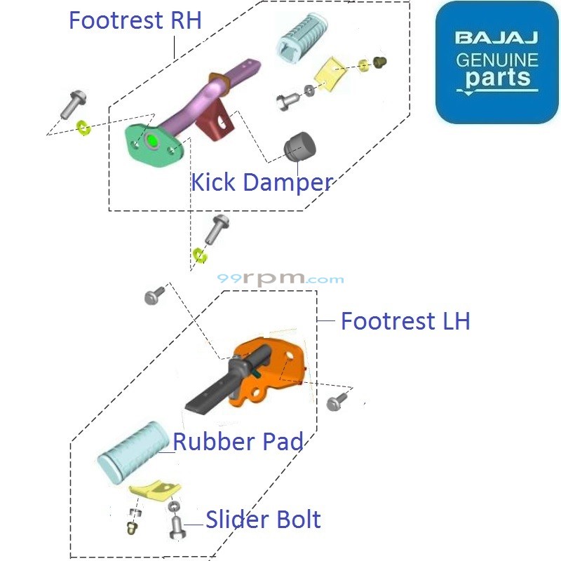 Bajaj Pulsar 125 Single Seat (BS6, 2020-21): Front Footrest