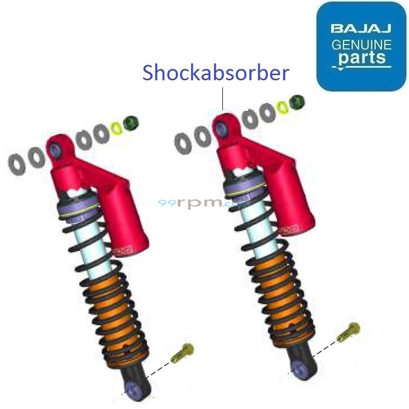 Bajaj Pulsar 125 Single Seat (BS6, 2020-21): Rear Suspension Shockabsorber
